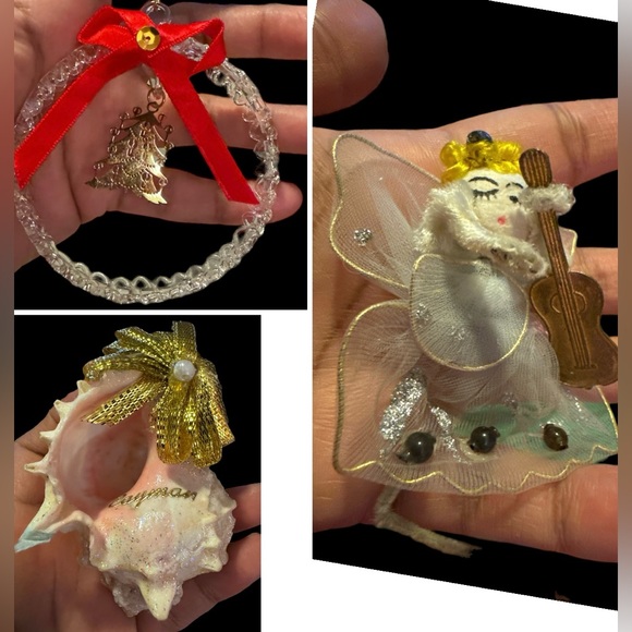 Handmade | Holiday | Vintage 95s Christmas Ornaments Lot Of 3 Putz ...